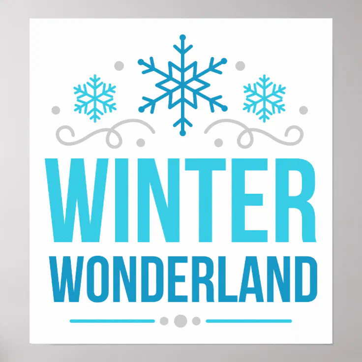 Festive winter wonderland words decor | Zazzle