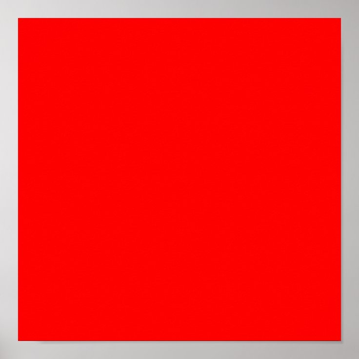 FF0000 Red Poster | Zazzle