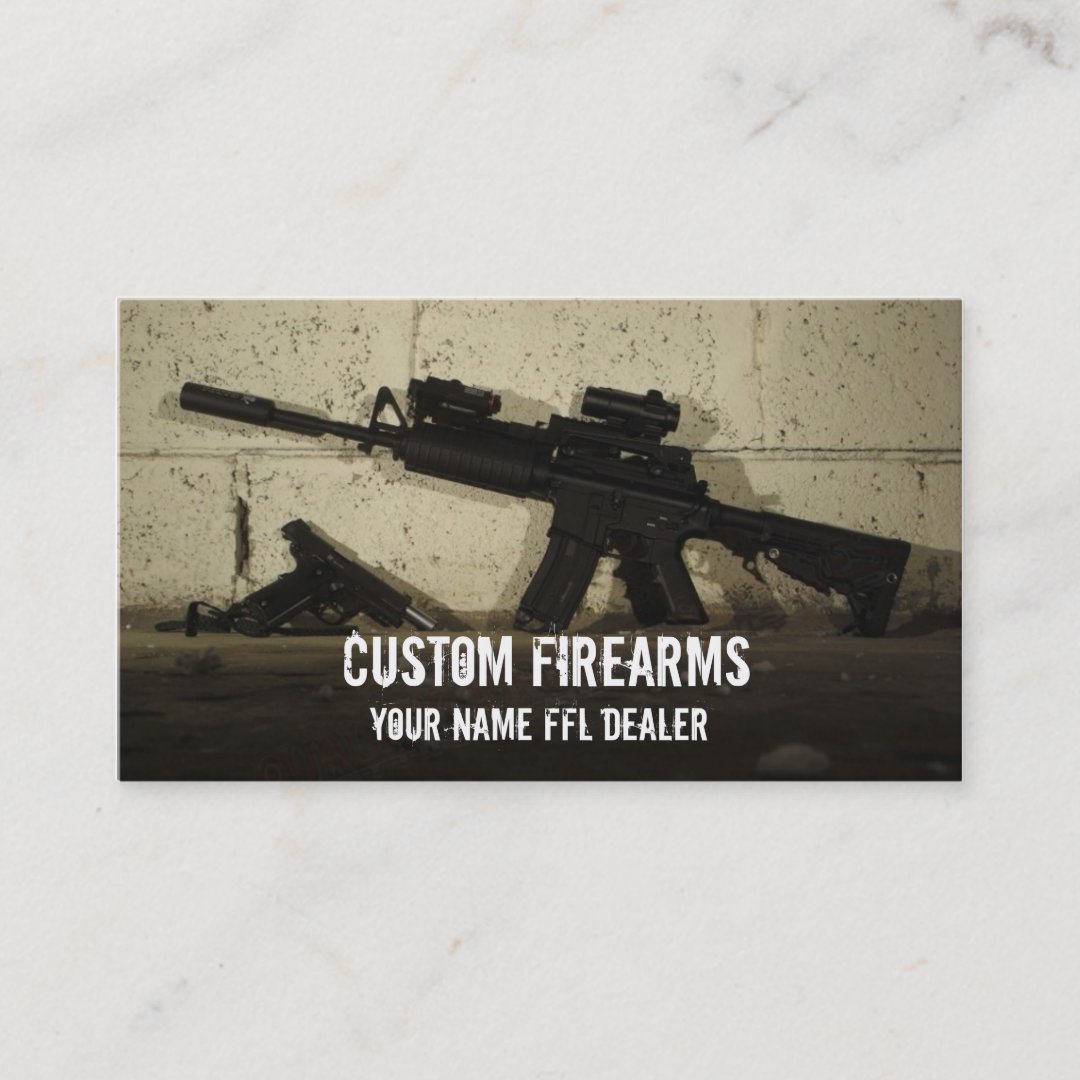 FFL dealer business card | Zazzle