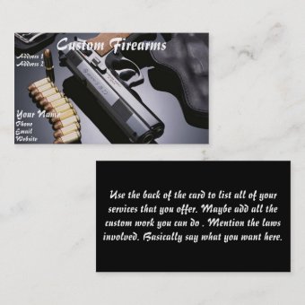 FFL dealer business card 5 | Zazzle