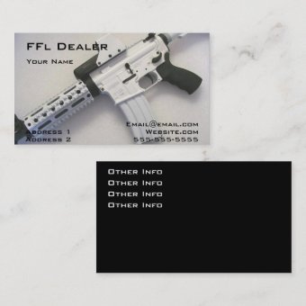 FFL dealer business card 6 | Zazzle