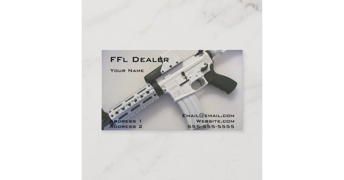 FFL dealer business card 6 | Zazzle