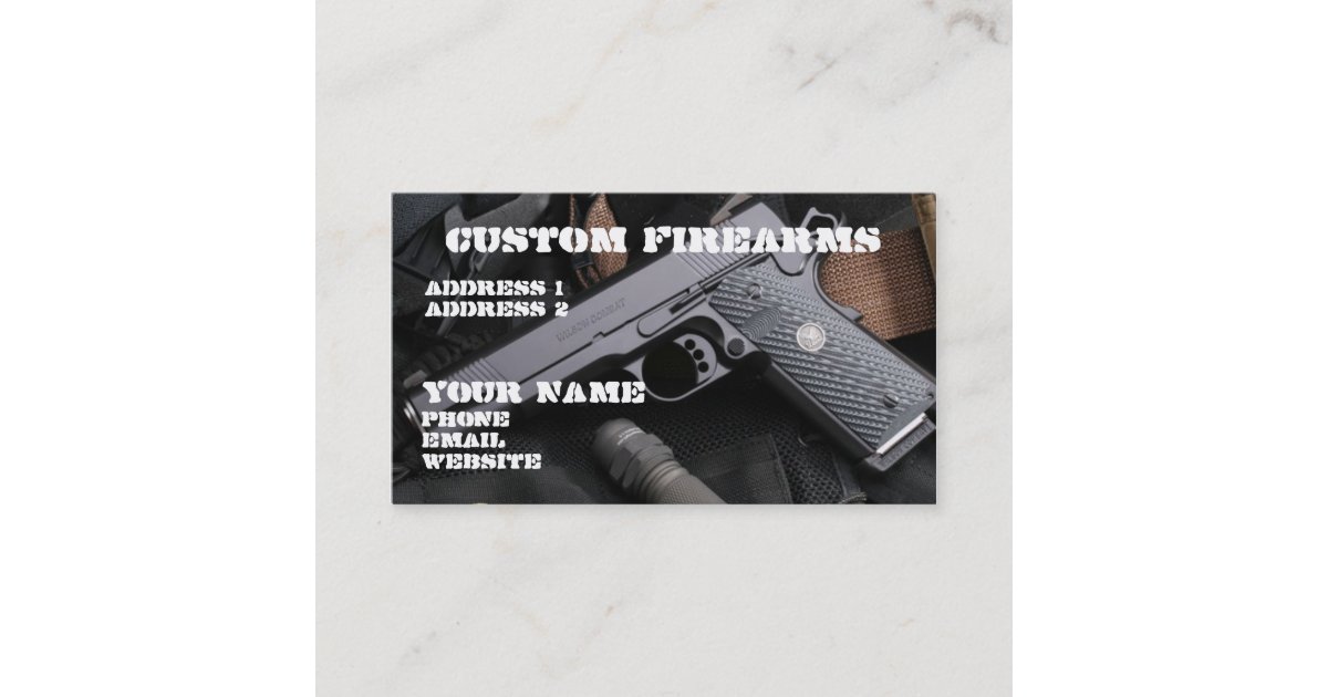 FFL dealer business card 8 | Zazzle