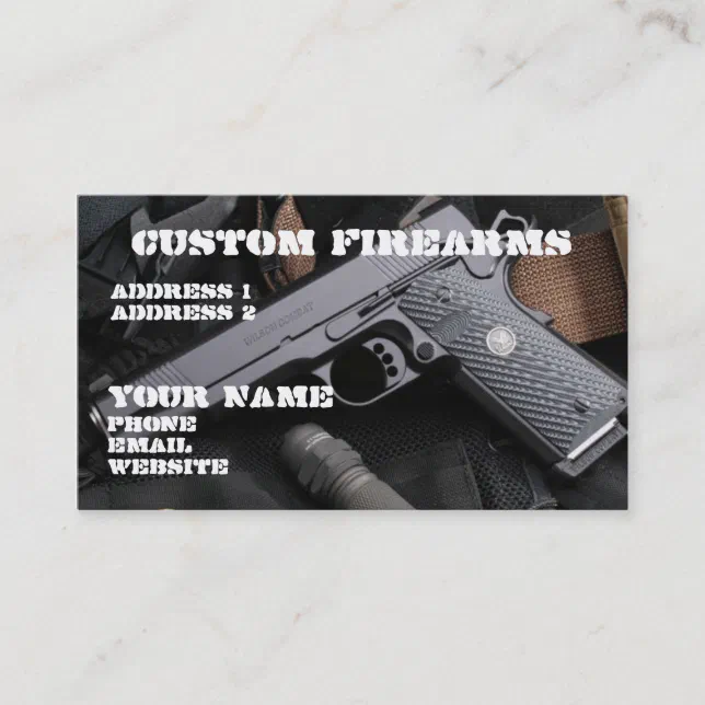 FFL dealer business card 8 | Zazzle