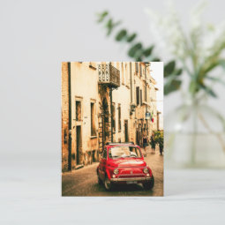Fiat 500, Cinquecento in Italy Postcard | Zazzle