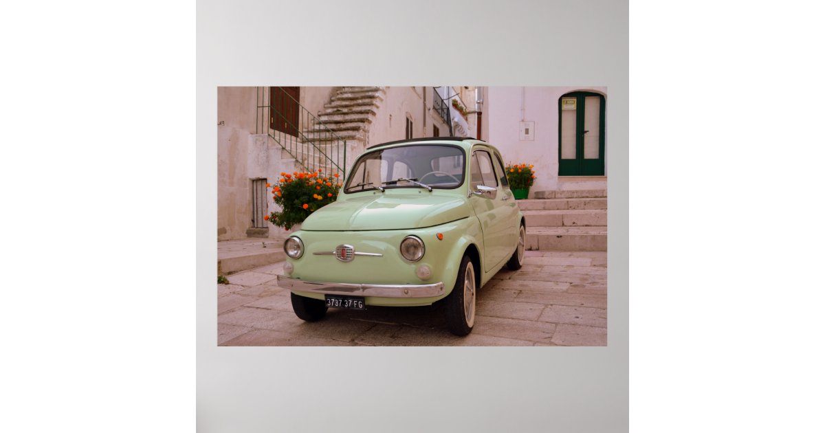 Fiat 500 poster | Zazzle