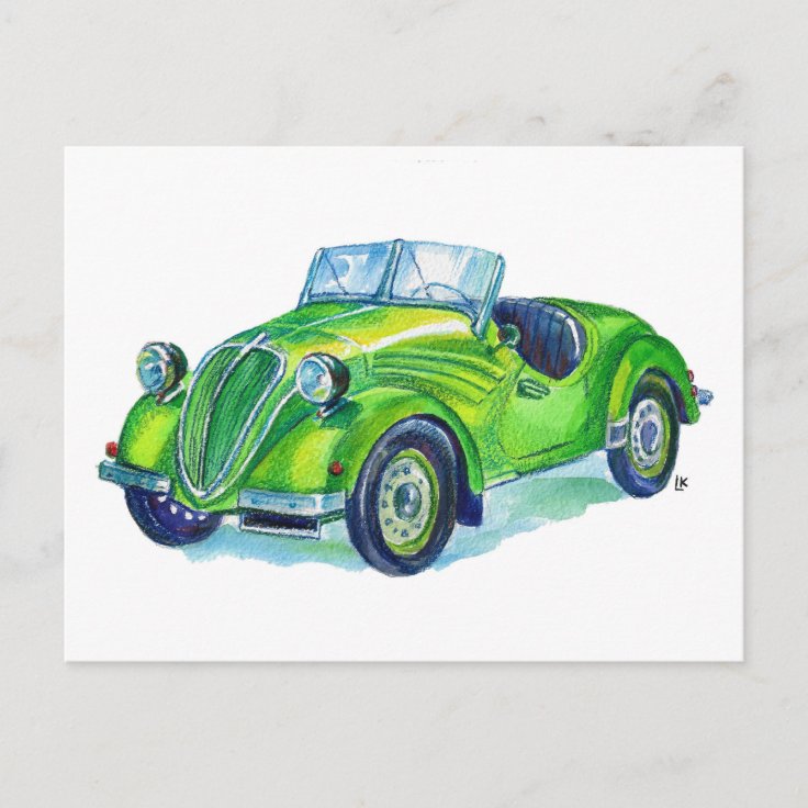 Fiat 500 "Topolino" (1939) Italy Postcard | Zazzle