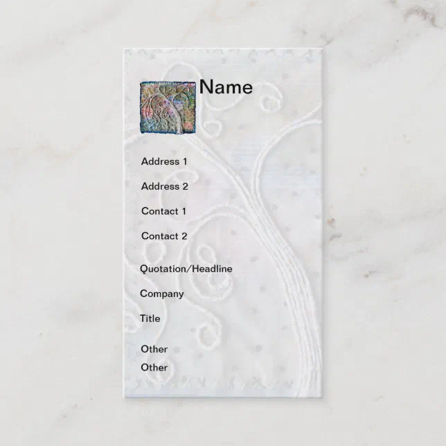 Fiber Art - Whimsical Willow Tree Business Card | Zazzle
