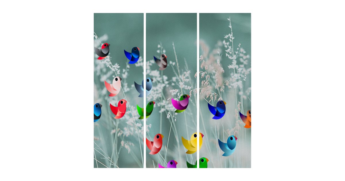 Fibonacci Birds Triptych | Zazzle