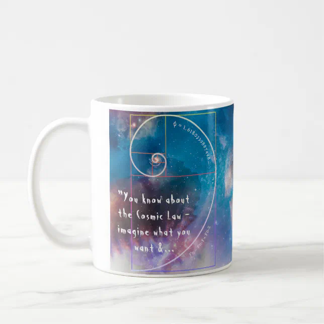 fibonacci golden ratio infinite universe jellyfish coffee mug | Zazzle