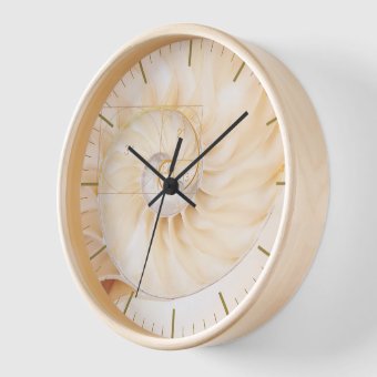 Fibonacci Golden Ration Sacred Geometry Art Clock | Zazzle