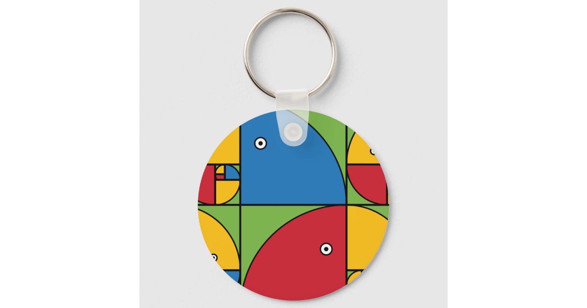 Fibonacci Parrots Keychain | Zazzle