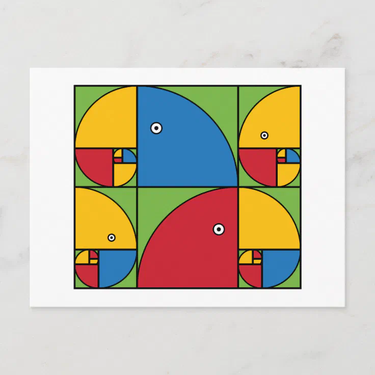 Fibonacci Parrots Postcard | Zazzle
