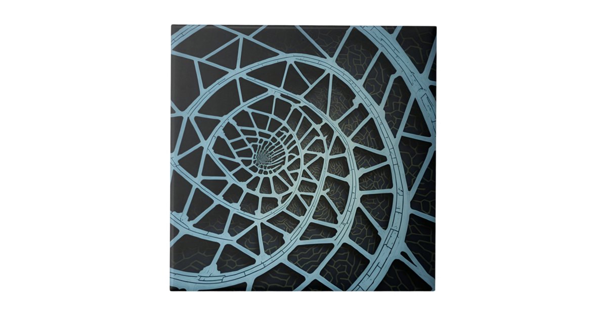 Fibonacci Spiral Modern Art Ceramic Tile | Zazzle