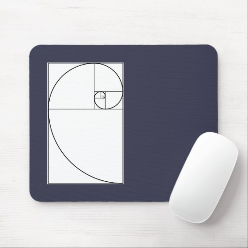Fibonacci spiral mousepad | Zazzle