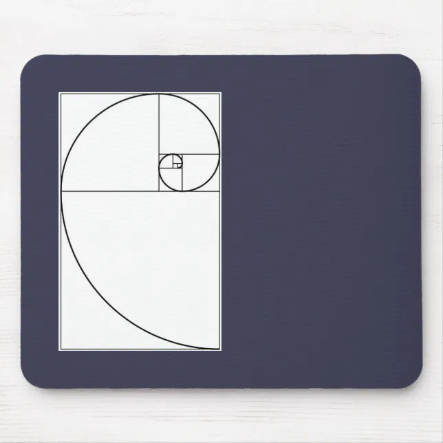 Fibonacci spiral mousepad | Zazzle