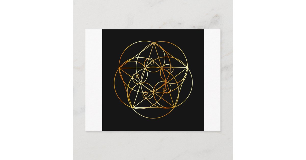 Fibonacci Spiral- The sacred geometry Postcard | Zazzle