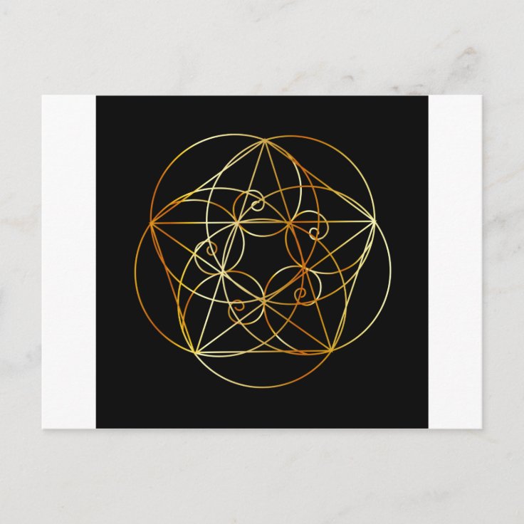Fibonacci Spiral- The sacred geometry Postcard | Zazzle