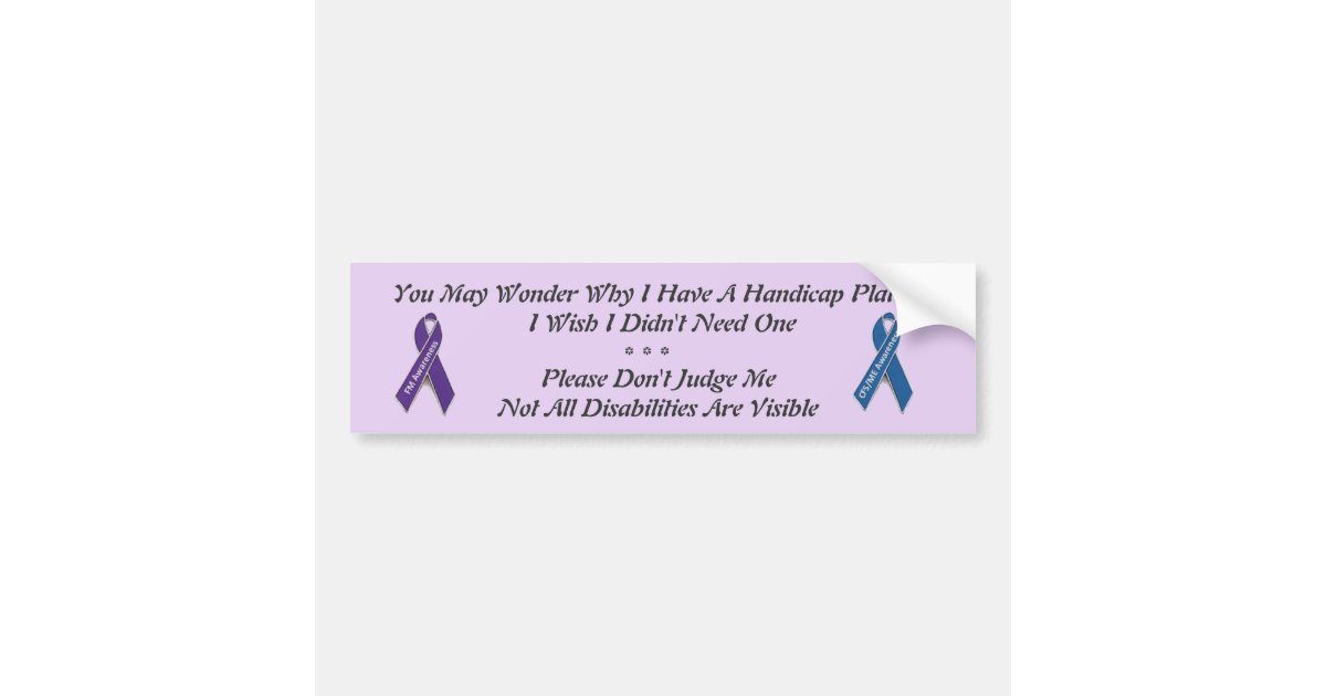 Fibro/CFS Aware Bumper Sticker | Zazzle