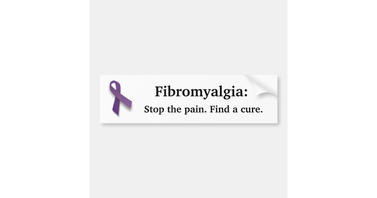 Fibro Ribbon Bumper Sticker | Zazzle