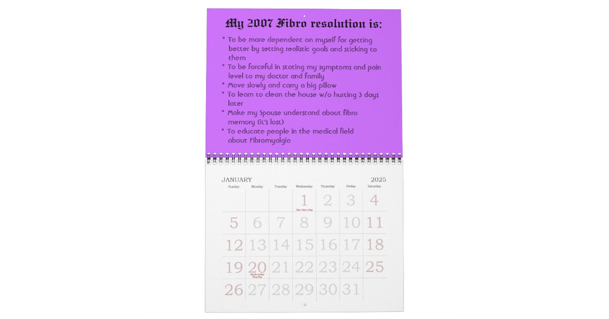 FIBROHUGS.COM calendar | Zazzle