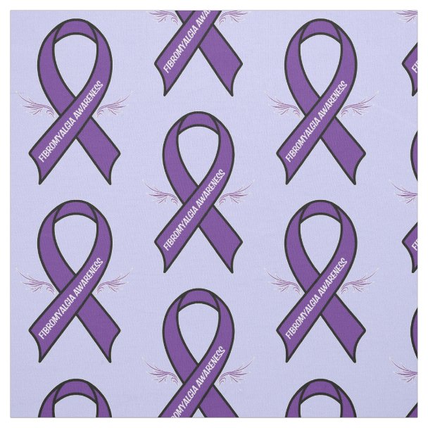 Fibromyalgia Butterfly Awareness Ribbon Fabric | Zazzle
