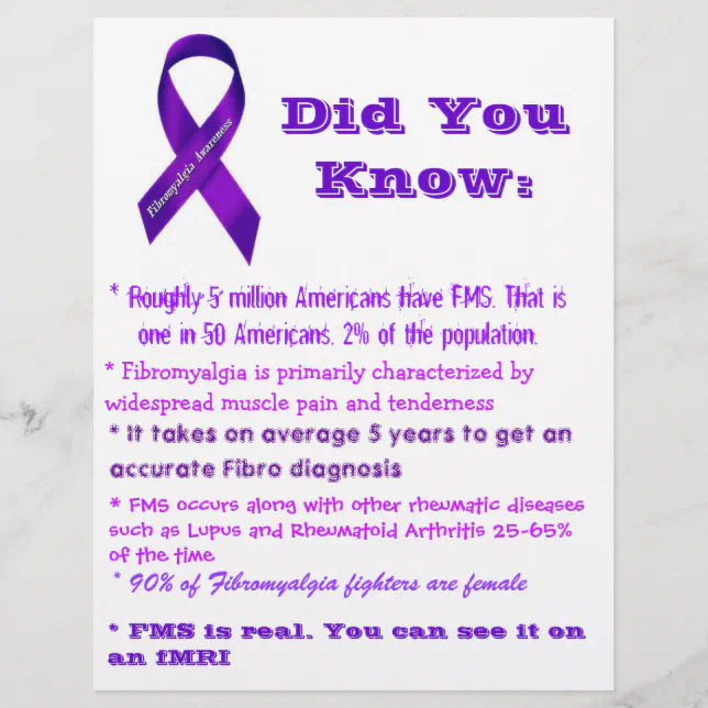 Fibromyalgia Awareness Flyers | Zazzle