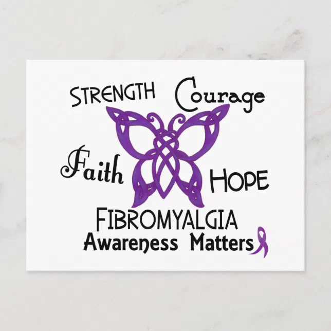 Fibromyalgia Celtic Butterfly 3 Postcard | Zazzle