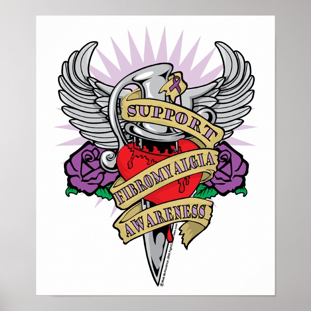 Fibromyalgia Dagger Poster | Zazzle