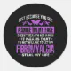 Fibromyalgia Fibro Warrior Purple Ribbon Butterfly Classic Round ...