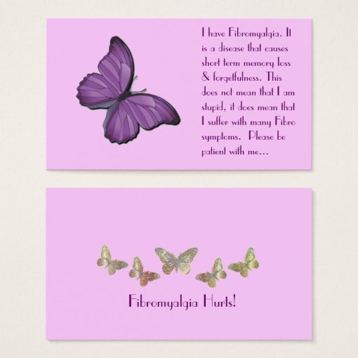 Fibromyalgia Personal card | Zazzle