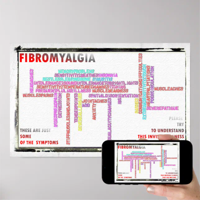 Fibromyalgia Symptoms poster | Zazzle