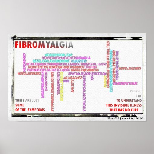 Fibromyalgia Symptoms poster | Zazzle