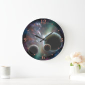 Fictional Space Scene Planets Astronomy Clock | Zazzle