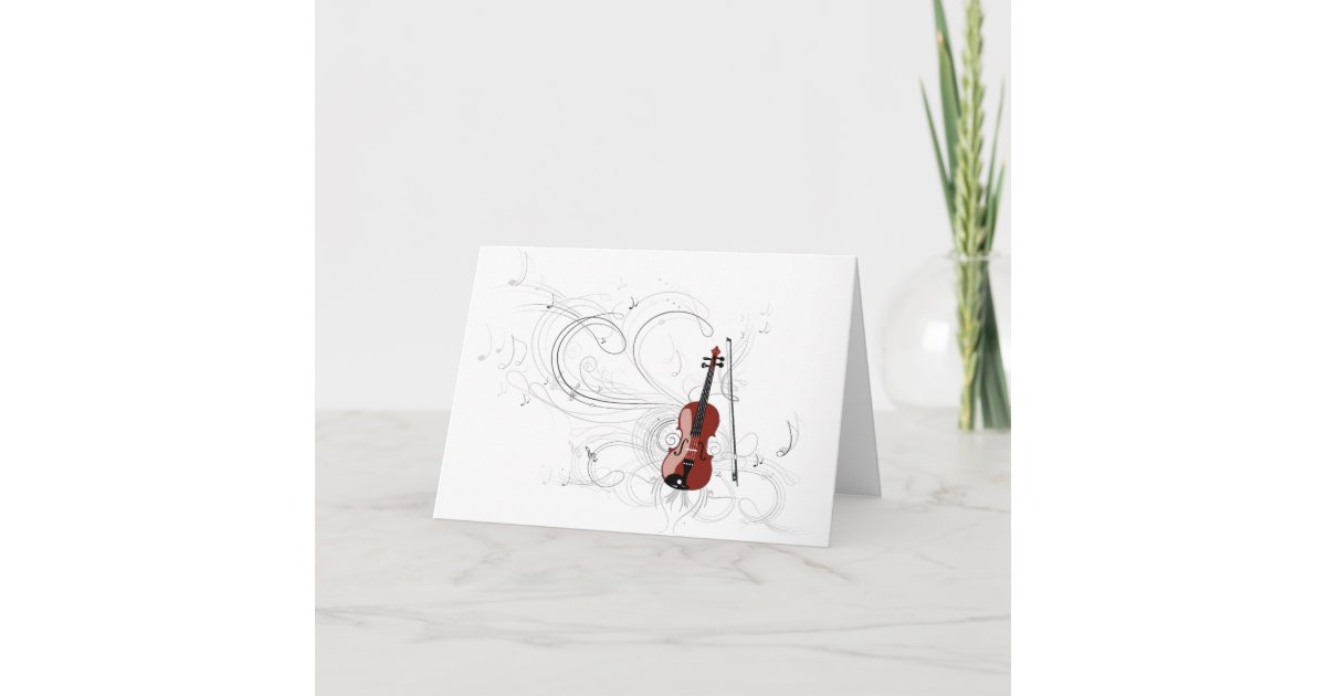 Fiddle Symphony Card | Zazzle