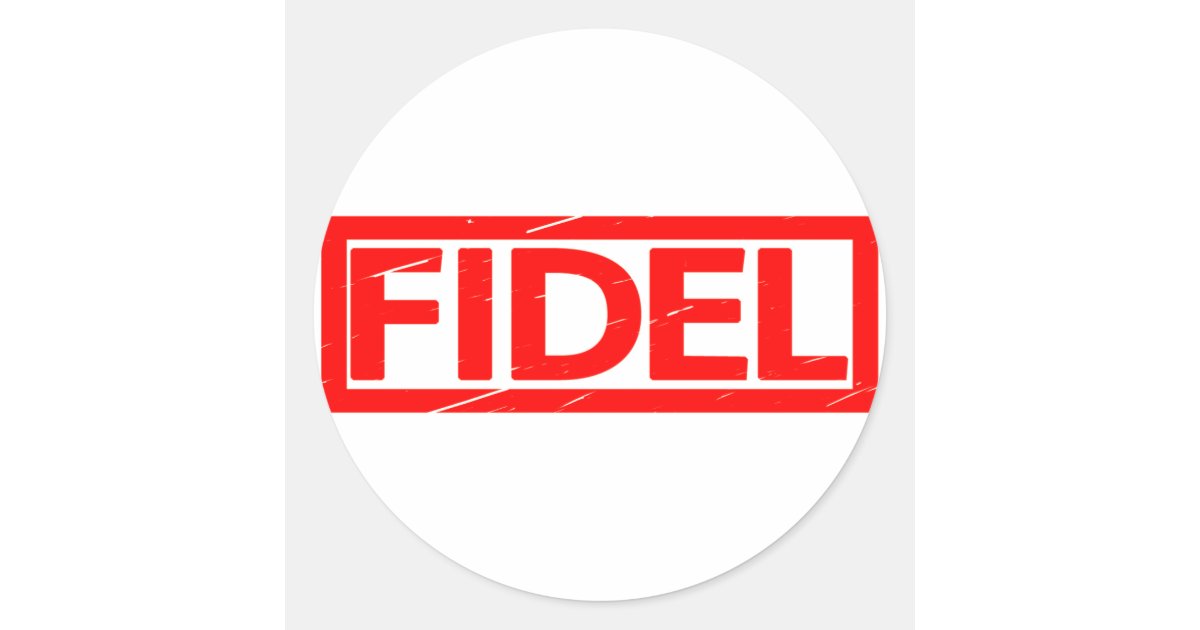 Fidel Stamp Classic Round Sticker | Zazzle
