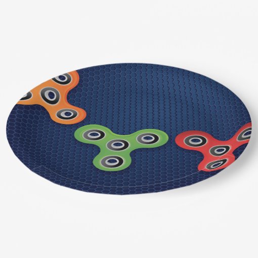 Fidget Spinner Birthday Party Plates | Zazzle