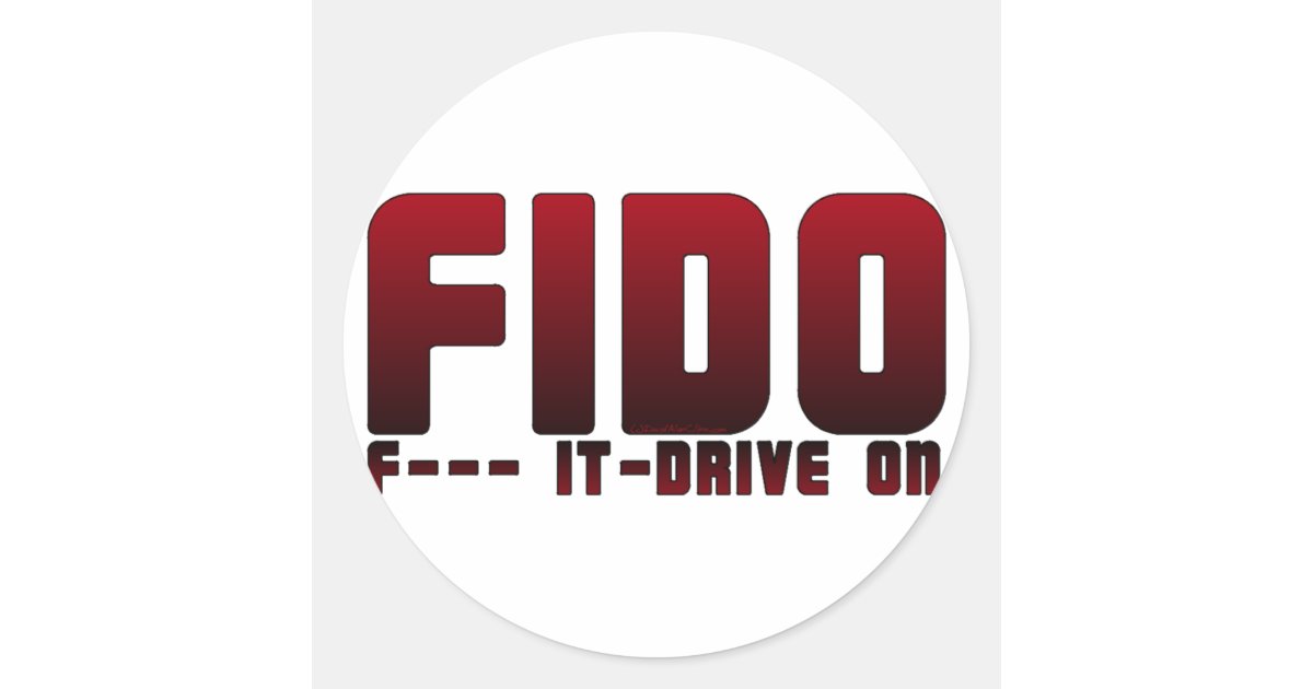 FIDO CLASSIC ROUND STICKER | Zazzle