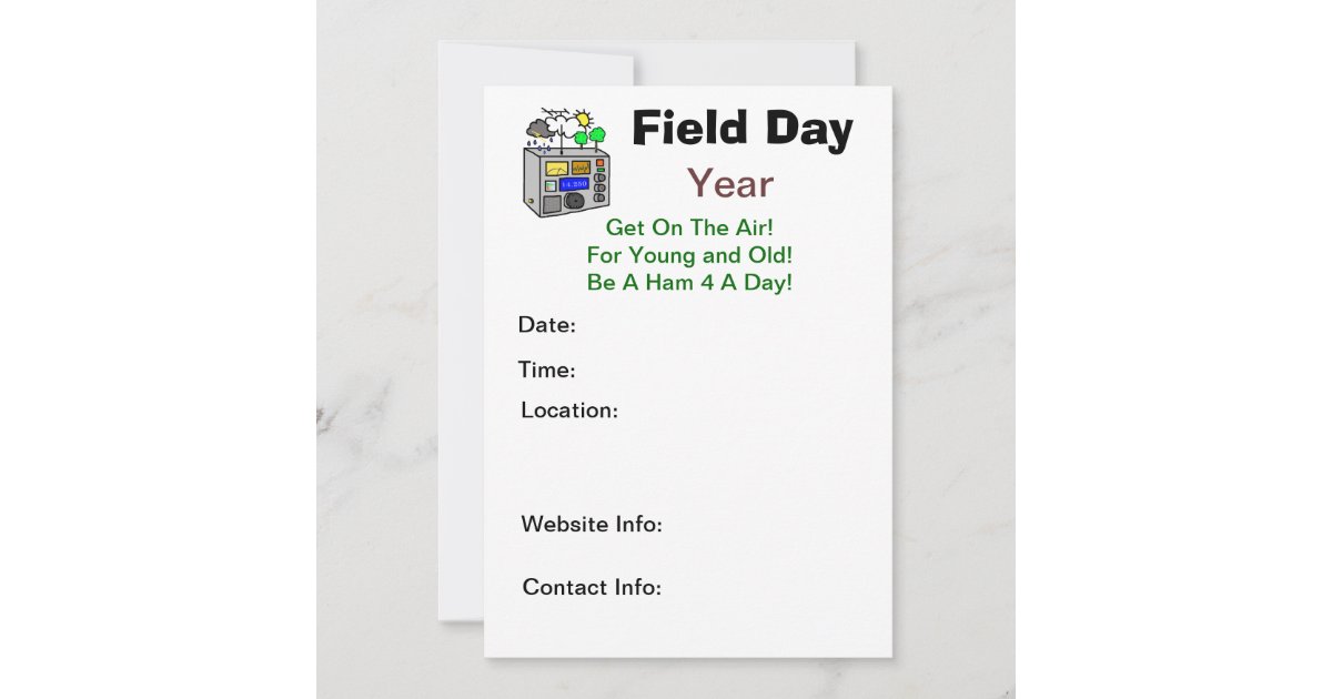 Field Day Ham Radio Invitations - Customize It! | Zazzle