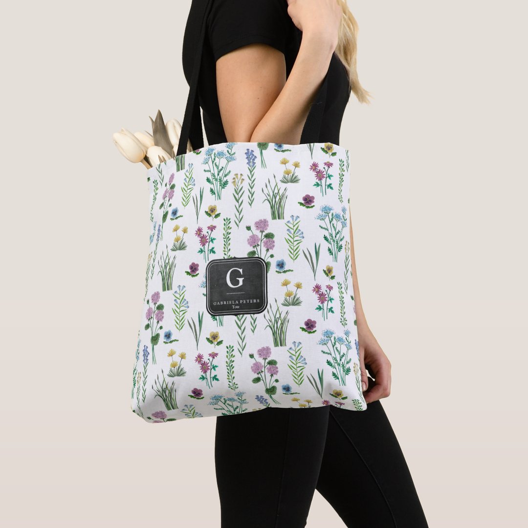 Field Flowers Floral Pattern | Tote bag | Zazzle