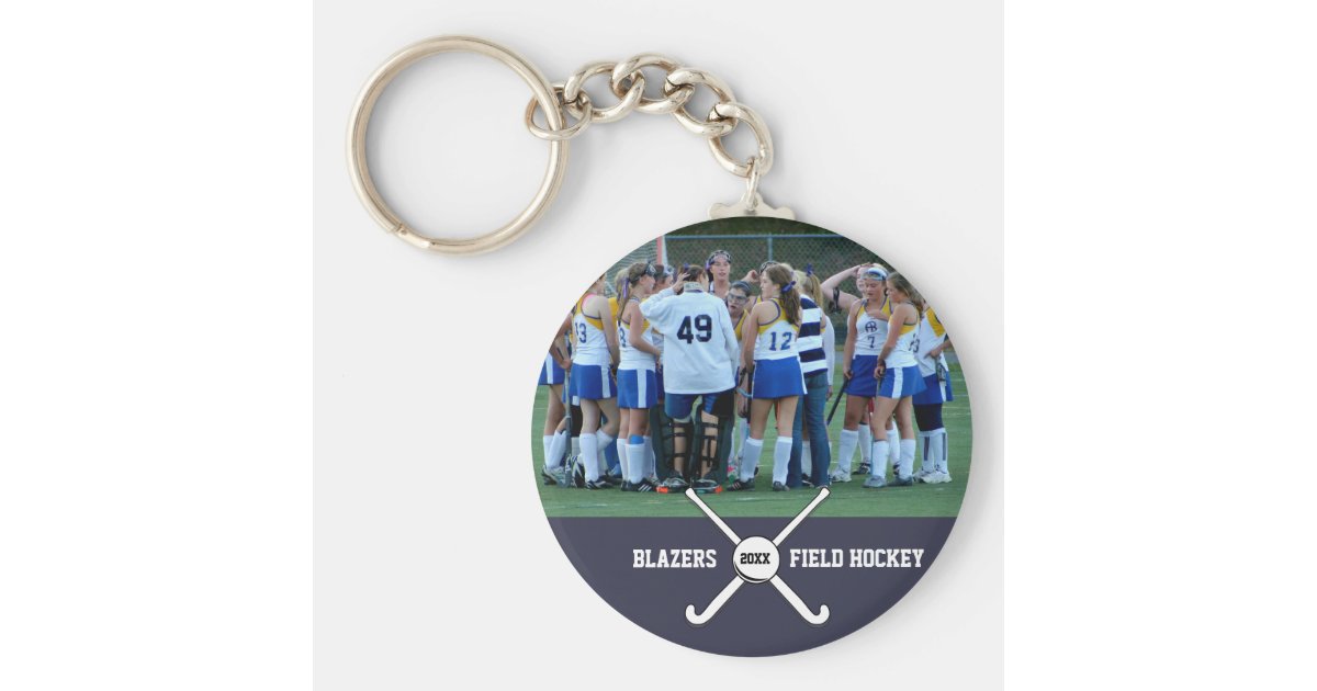 Field Hockey Team Player Photo Name Number Custom Keychain | Zazzle.com