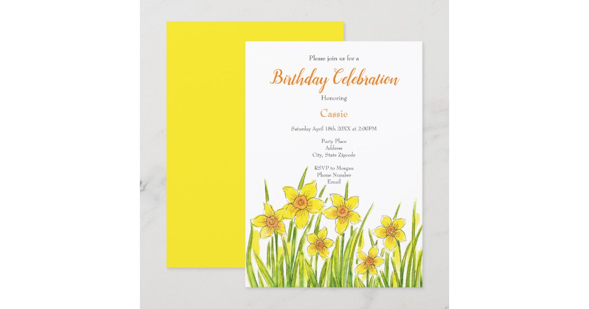 Field of Daffodils Invitation | Zazzle