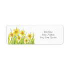 Yellow Daffodils on White - Daffodil Flower Blank Label | Zazzle.com