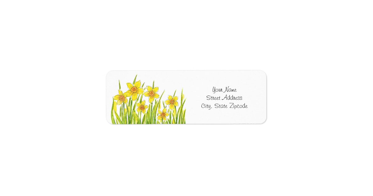 Field of Daffodils Label | Zazzle