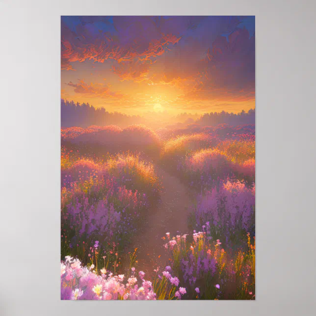 Fields of Lilac Dreams Poster | Zazzle