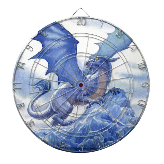 Fierce Blue Dragon Dart Board | Zazzle