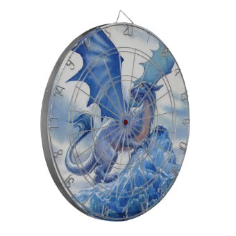 Fierce Blue Dragon Dart Board | Zazzle