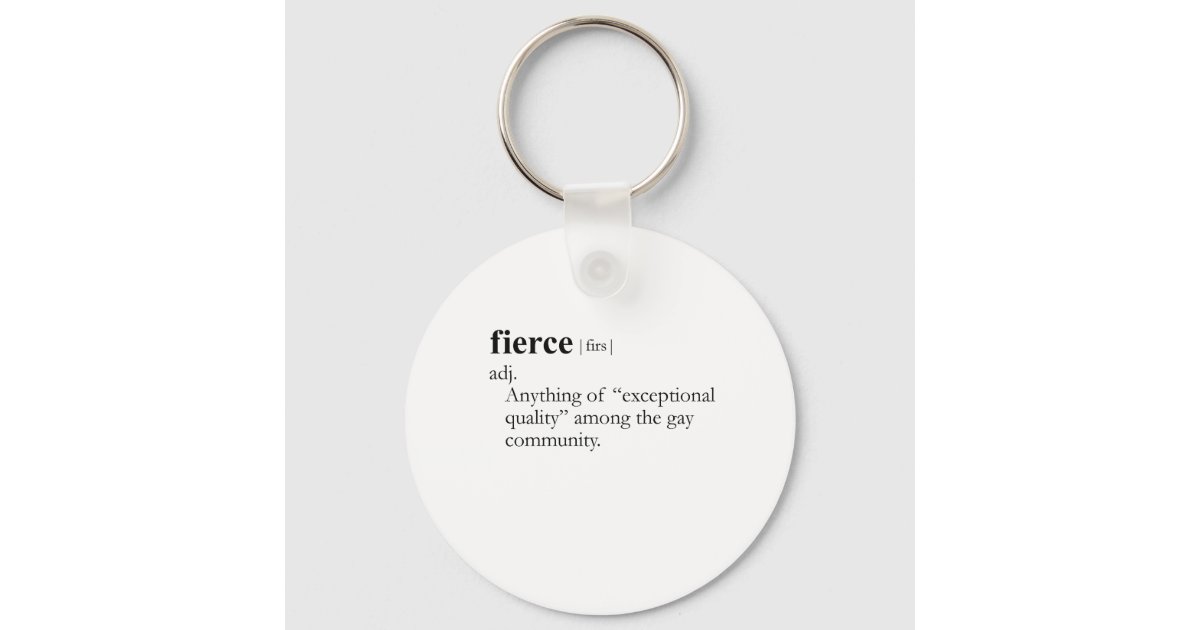 FIERCE (definition) Keychain | Zazzle