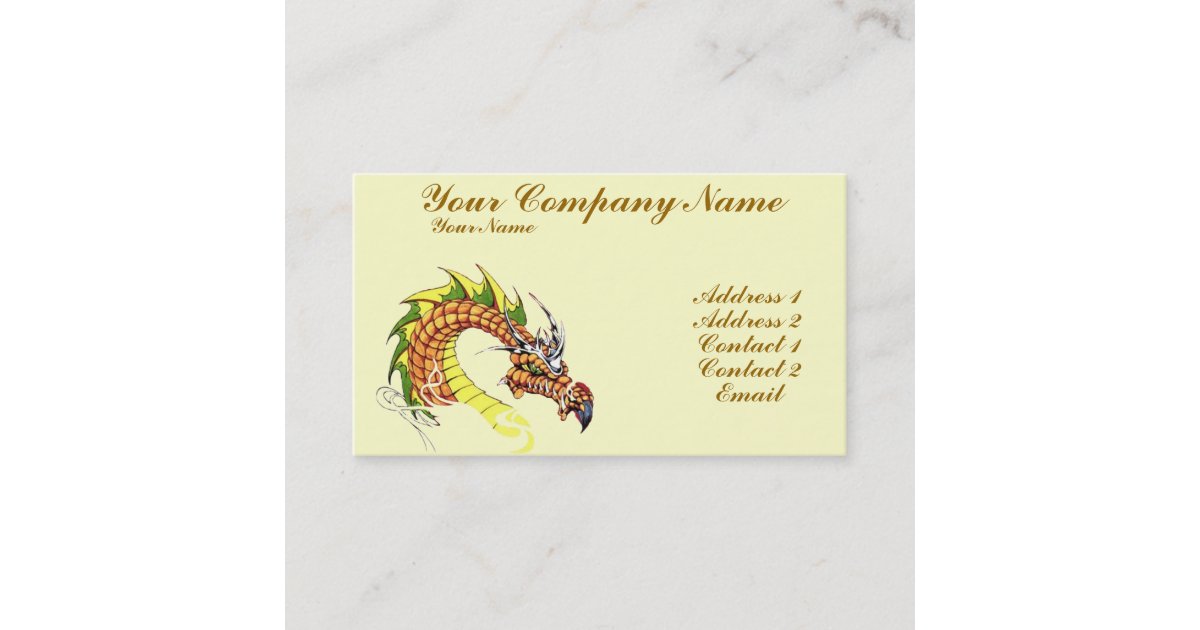 Fierce Dragon Business Card | Zazzle