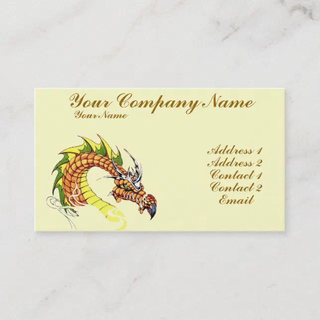 Fierce Dragon Business Card | Zazzle